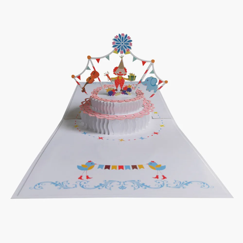 3d Pop Up Birthday Cards With Envelope Clown Greeting Cards - Cards ...