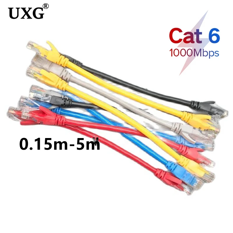 Krótki CAT6 RJ45 kot 6 CAT6e UTP sieć Ethernet kabel Modem Router z ...