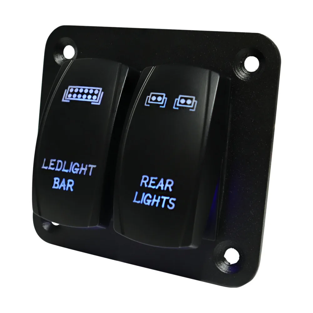 Marine-Boat-Rocker-Switch-Panel-DC12-24V-Blue-LED-Light-Toggle-Switch ...