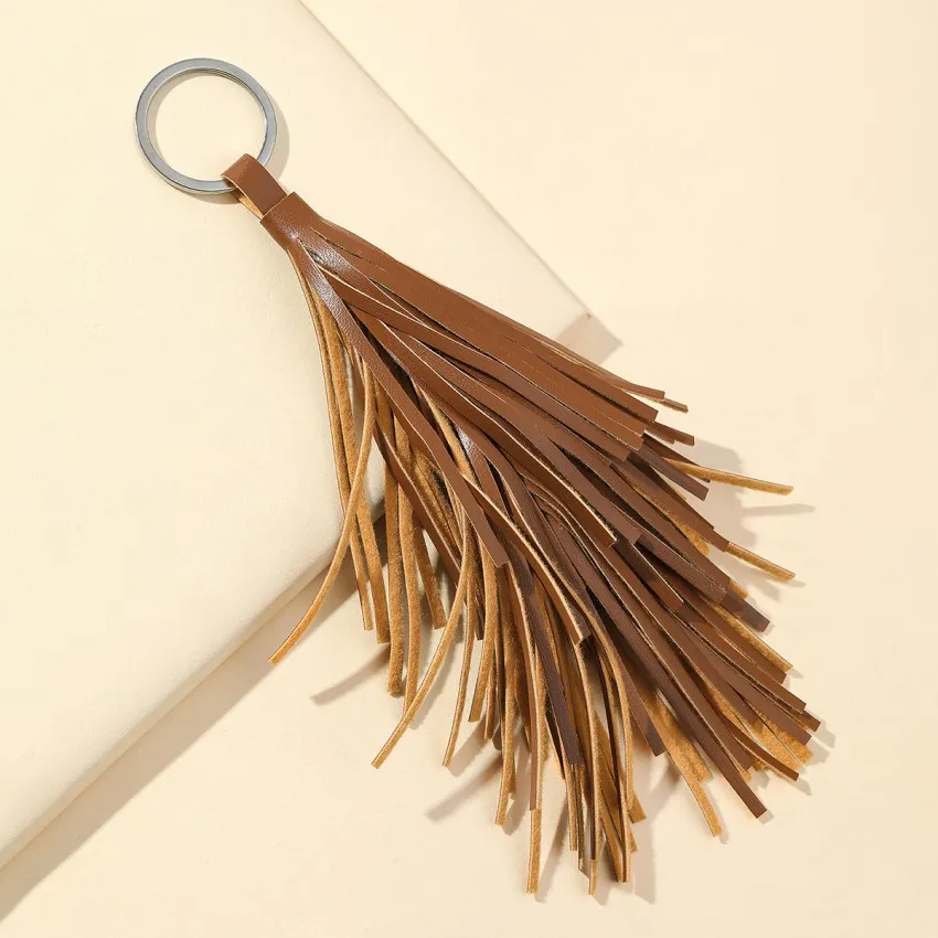 keychain-tassel-Women-Cute-Tassel-KeyChain-Bag-Accessory-PU-Leather ...