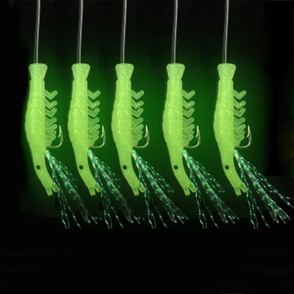 DNDYUJU-2bags-10pcs-Soft-Rigs-Fishing-Lure-Glow-In-The-Dark-Luminous ...