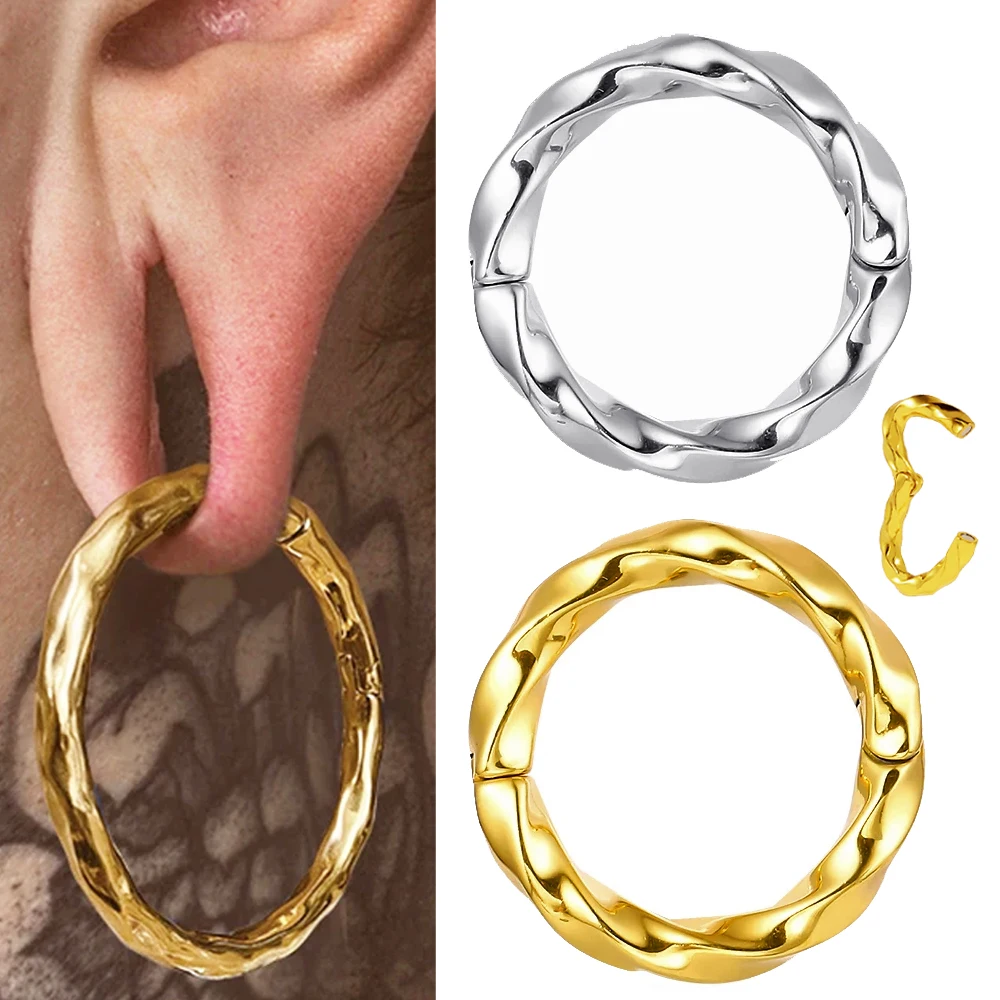 1PC-Copper-Oval-Magnet-Ear-Lobes-Ear-Hangers-Weights-Gauges-Ear-Plugs ...