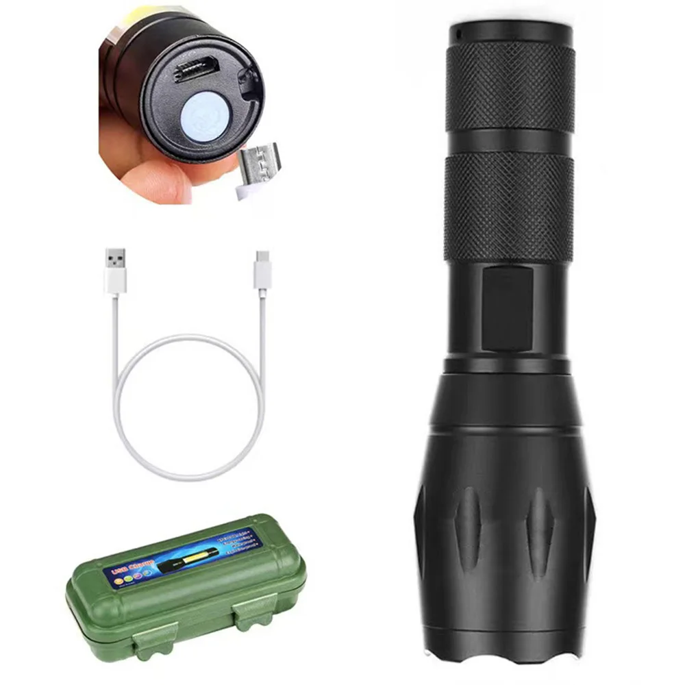 LED Rechargeable Flashlight Ultra Bright Torch Waterproof Bicycle Light ...