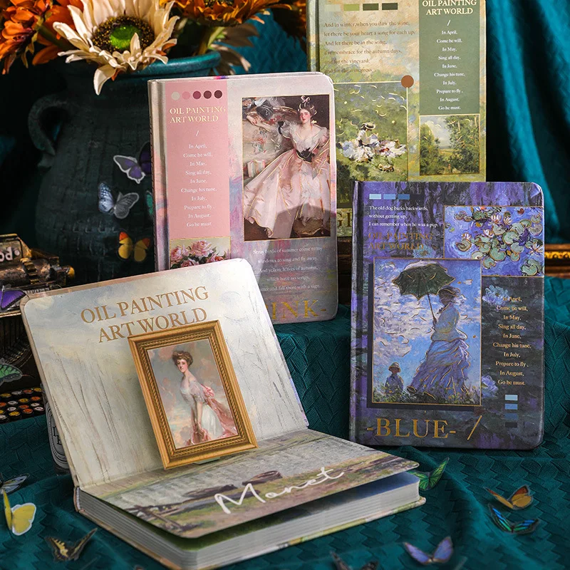 Retro-Art-Hardcover-Notebook-Color-illustrations-of-Famous-Oil ...