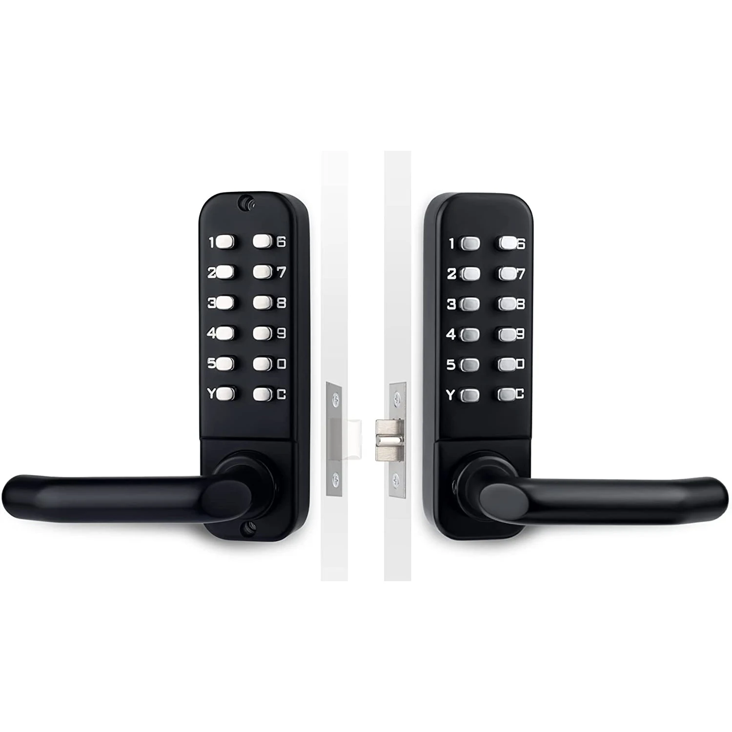 Keyless-Entry-Door-Lock-with-Keypad-Knob-Double-Sided-Keypads-Handle ...