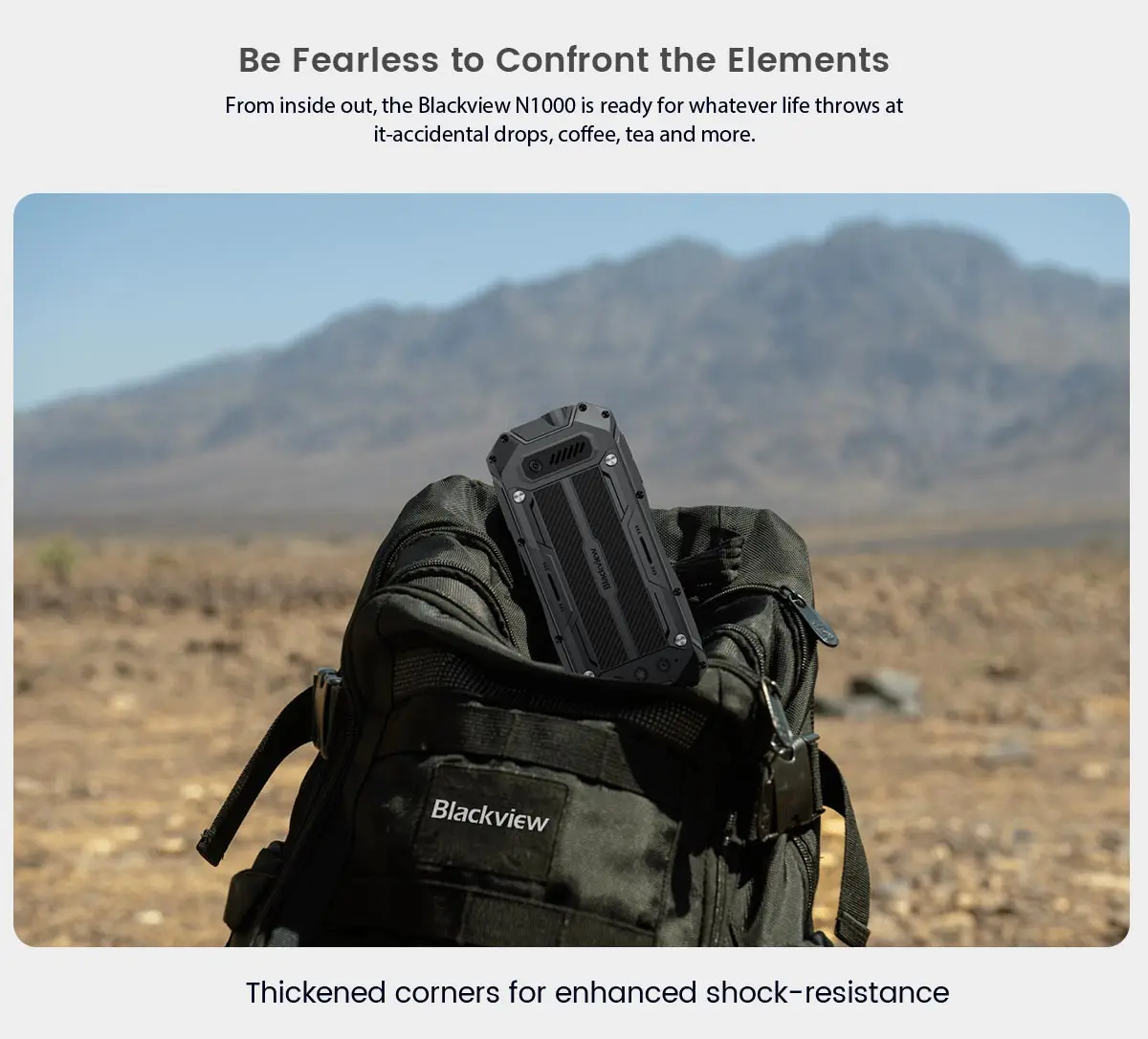 Blackview N1000 Rugged Smartphone, MediaTek MT6739 2.4 inch Display ...