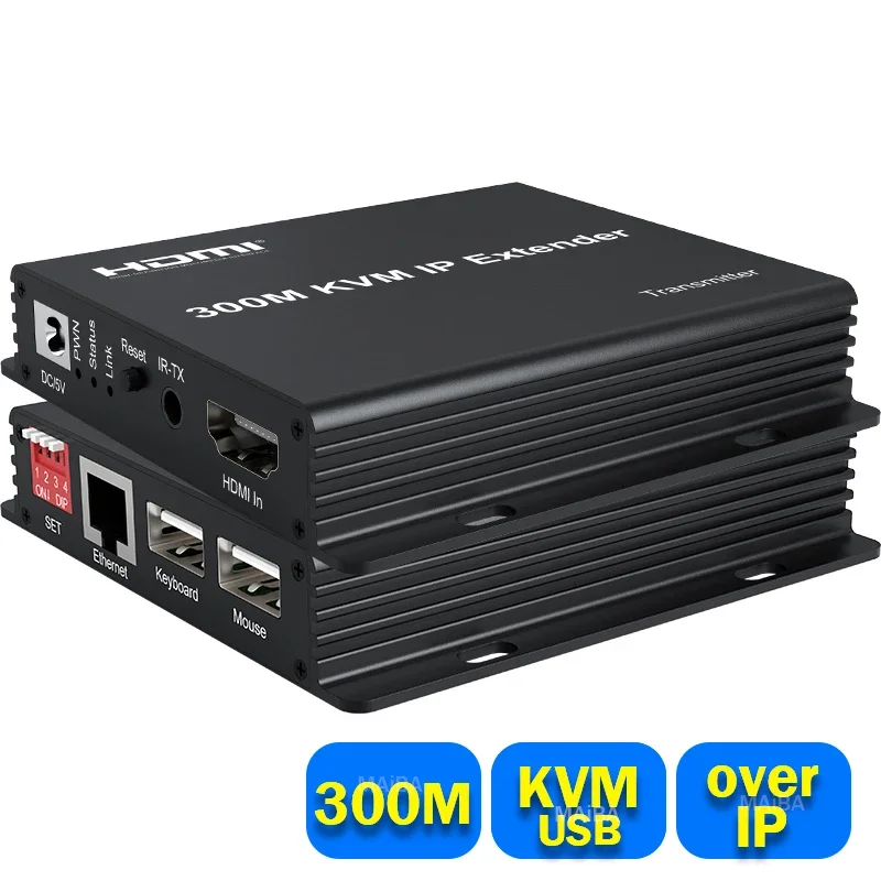 HDMI-KVM-Extender-over-IP-Rj45-cat6-cable-300M-HDMI-USB-KVM-Ethernet ...