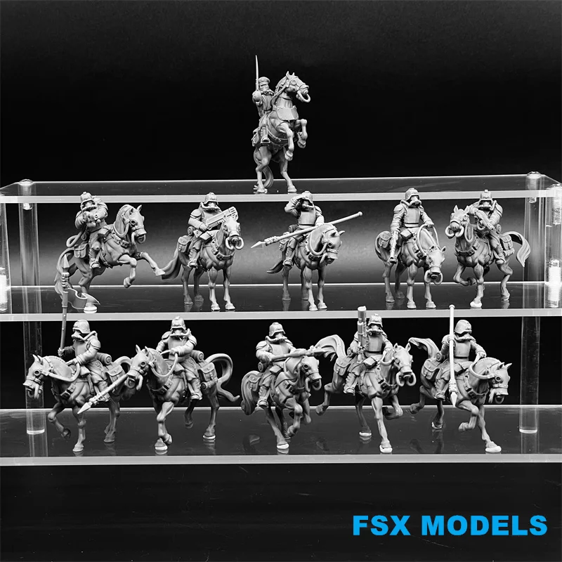 Grim Guard Cavalry Resin Model Kit Miniature 28mm Scale Tabletop Gaming ...