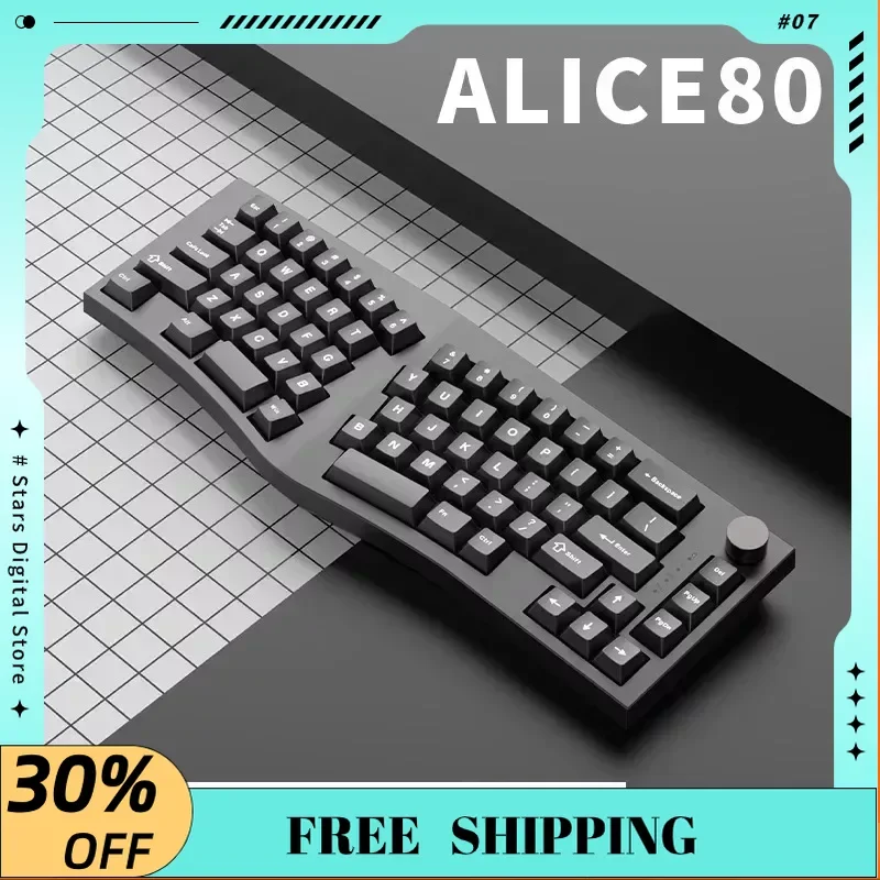 FEKER-Alice80-Mechanical-Keyboard-Full-key-Hot-swap-Anti-roll-PBT ...