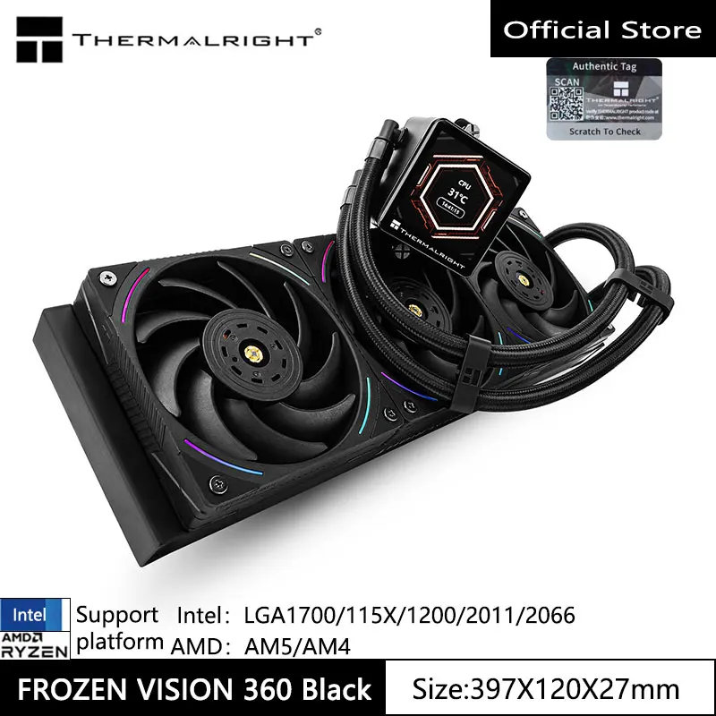 Thermalright Frozen Vision 360 White Aio 360mm Lcd