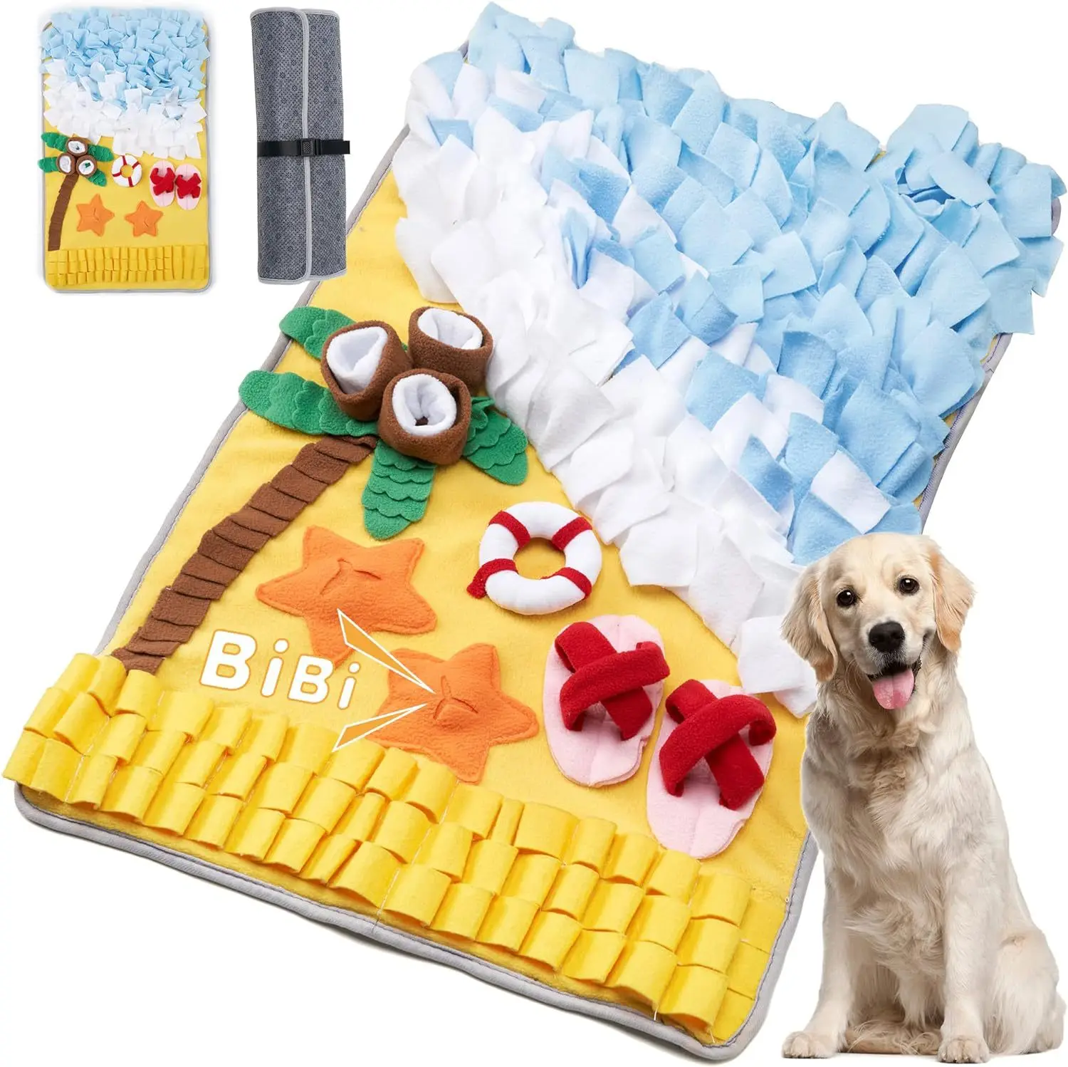 New Pet Sniffing Mat Dog Training Hidden Food Blanket Antiboredom Anti ...