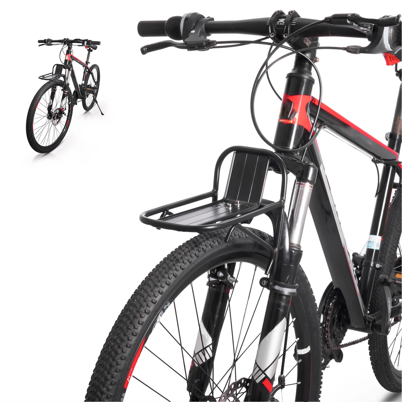 Load 5kg Bicycle Front Rack Aluminum Alloy Mountain Bike Cargo Luggage ...