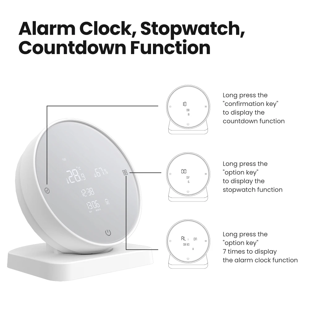 AVATTO WiFi Tuya Smart Temperature Humidity Sensor Smart Home Connected ...