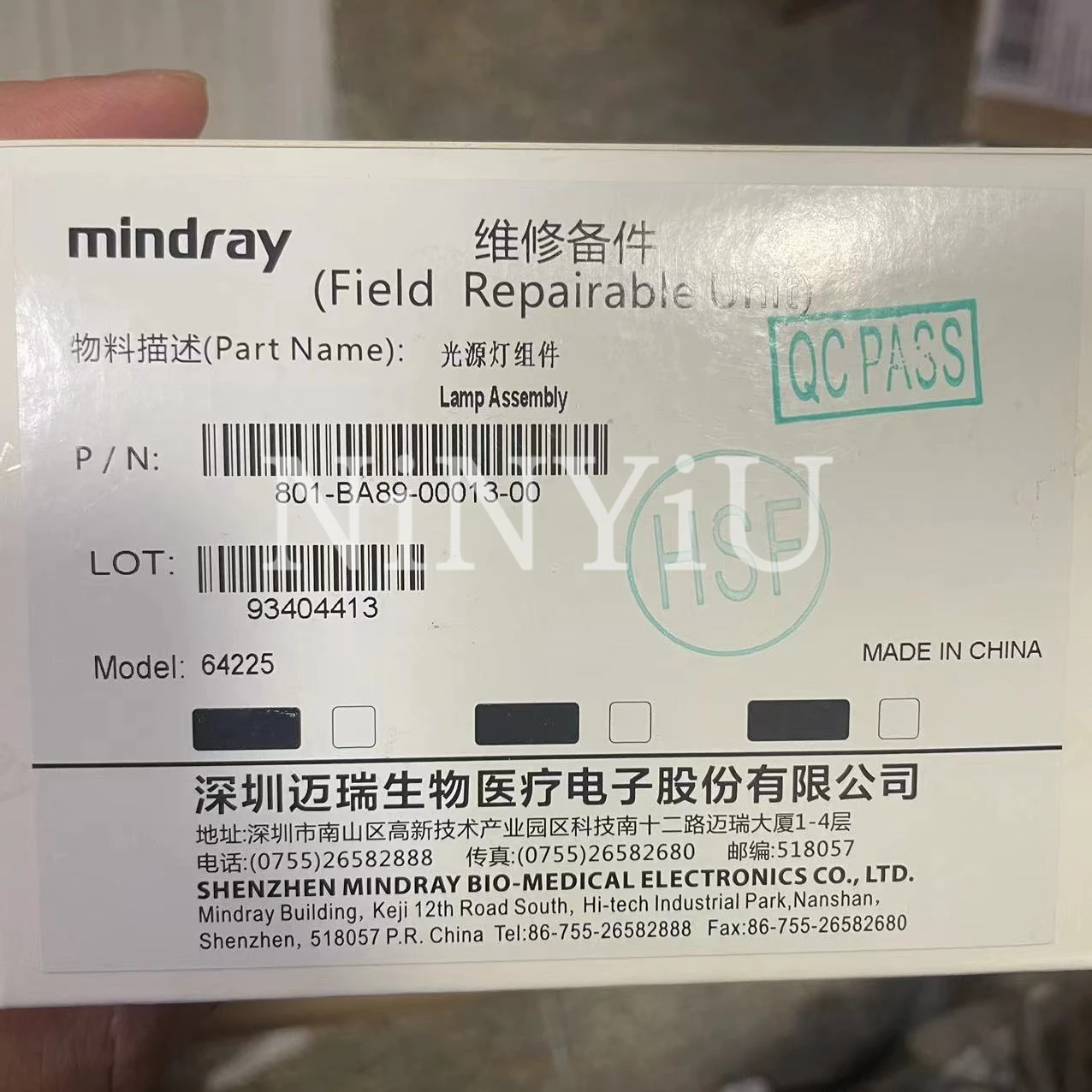 Original-Mindray-6V10W-Halogen-Lamp-Mindray-BA88A-Lamp-Bulb-Halogen ...