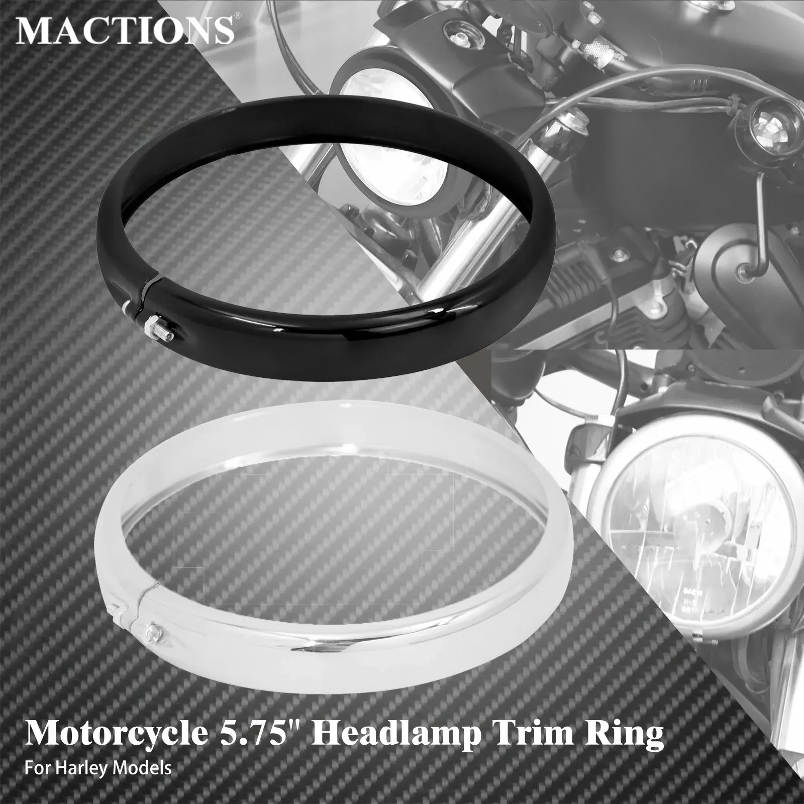 Motorcycle-Headlight-Trim-Ring-5-75-For-Harley-Dyna-Low-Rider-FXLR ...