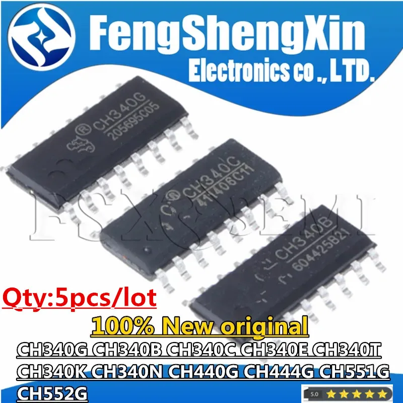 5pcs/lot New original CH340G CH340B CH340C CH340E CH340T CH340N CH440G ...