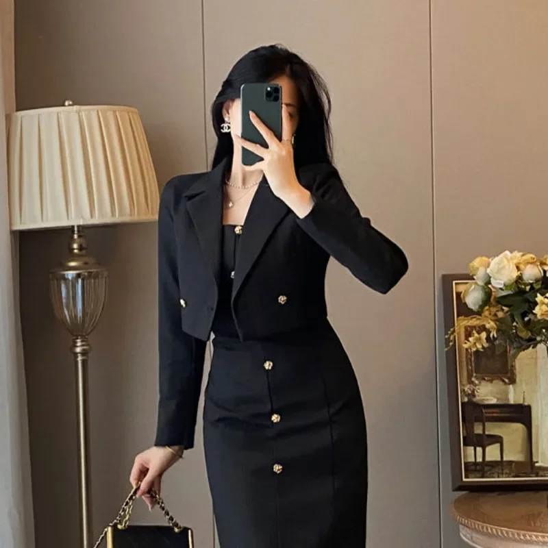 Long Sleeve Suits 2 Pieces Sets for Women Sexy Woman Outfit Office ...