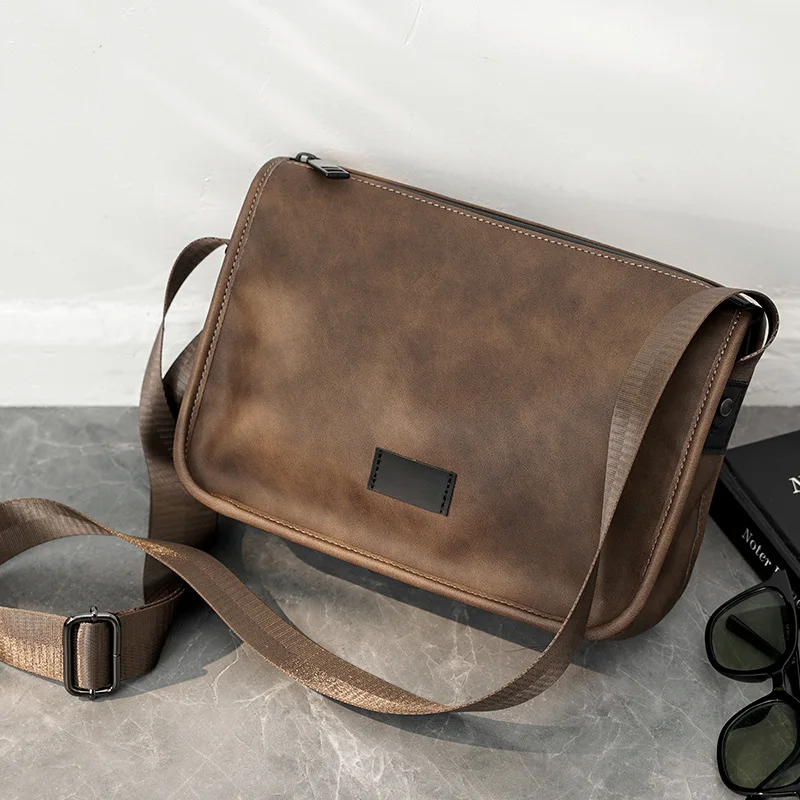 Retro-Fashion-Men-s-Crossbody-Bags-Soft-PU-Leather-Shoulder-Bag-High ...
