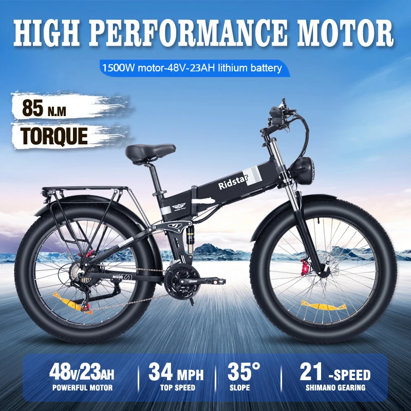 Ridstar-H26-Pro-1500W-Motor-Max-Speed-65Kmh-48V23AH-Battery-Rang ...