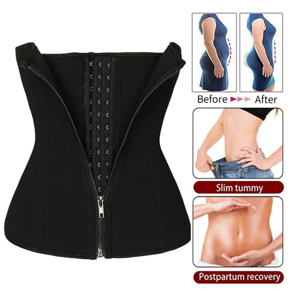 Corset-Waist-Trainer-Body-Shaper-Double-Pressing-Cincher-Underbust ...
