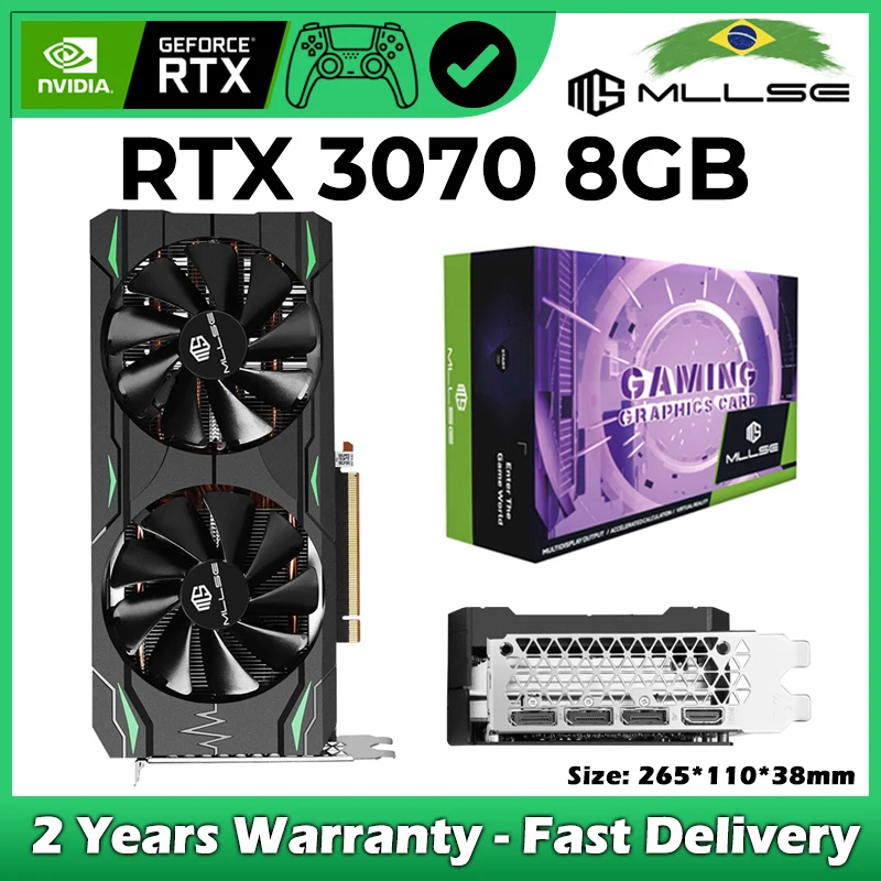 MLLSE GeForce RTX 3070 8GB GDDR6 256-bit PCIe 4.0 HDMI 2.1 GA104 GPU ...