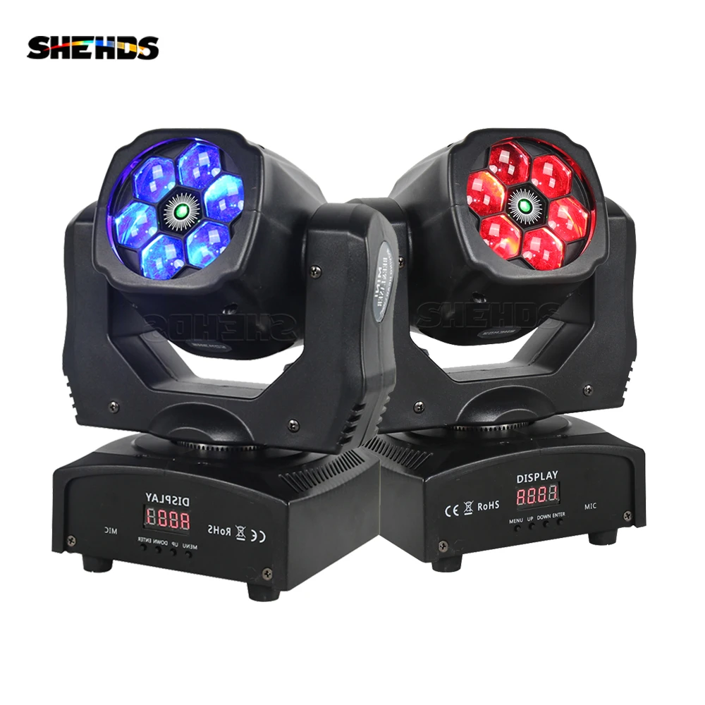 2-4PCS-SHEHDS-Beam-Wash-LED-6x15w-RGBW-Moving-Head-Lighting-Strobe ...
