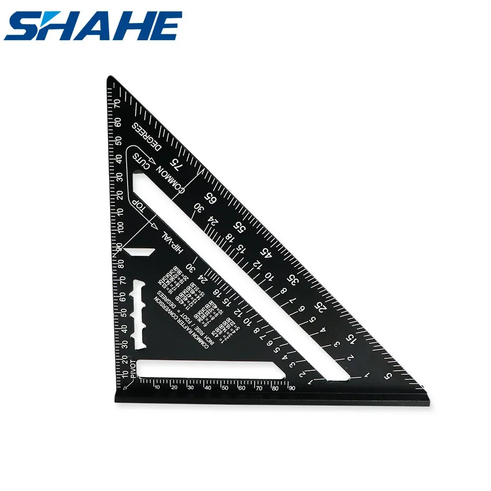 Triangle-Ruler-7inch-90-Degree-Aluminum-Alloy-Angle-Protractor-Metric ...