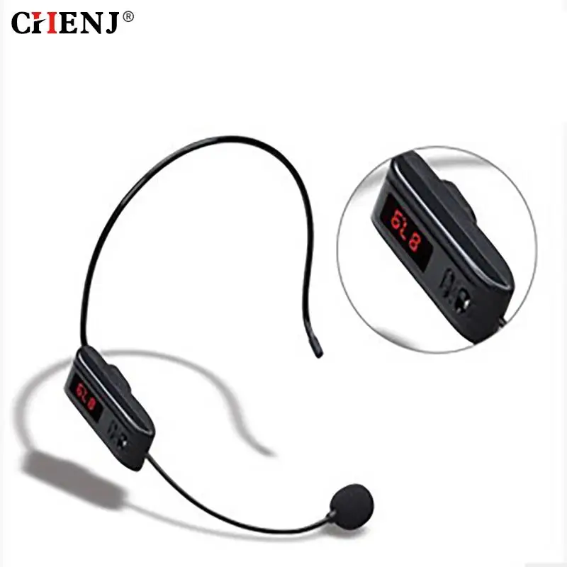 Wireless-Microphone-Radio-FM-Headset-Handsfree-Megaphone-Mic-For ...