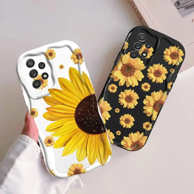 Caixa-bonita-do-telefone-do-girassol-gal-xia-A32-A52-A72-4G-5G-A14-A15 ...