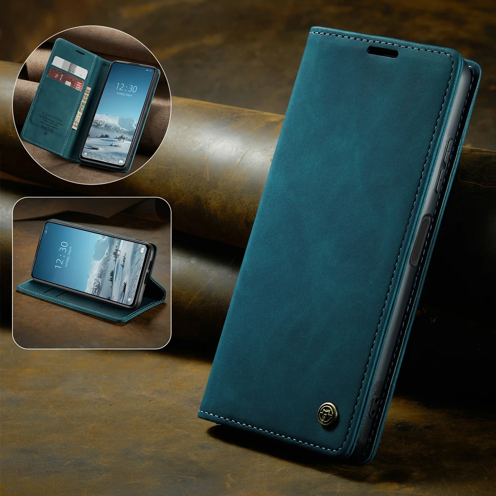 Magnetic Leather Phone Case for Xiaomi Redmi Note 10 8 9 11 Pro Max 5G ...