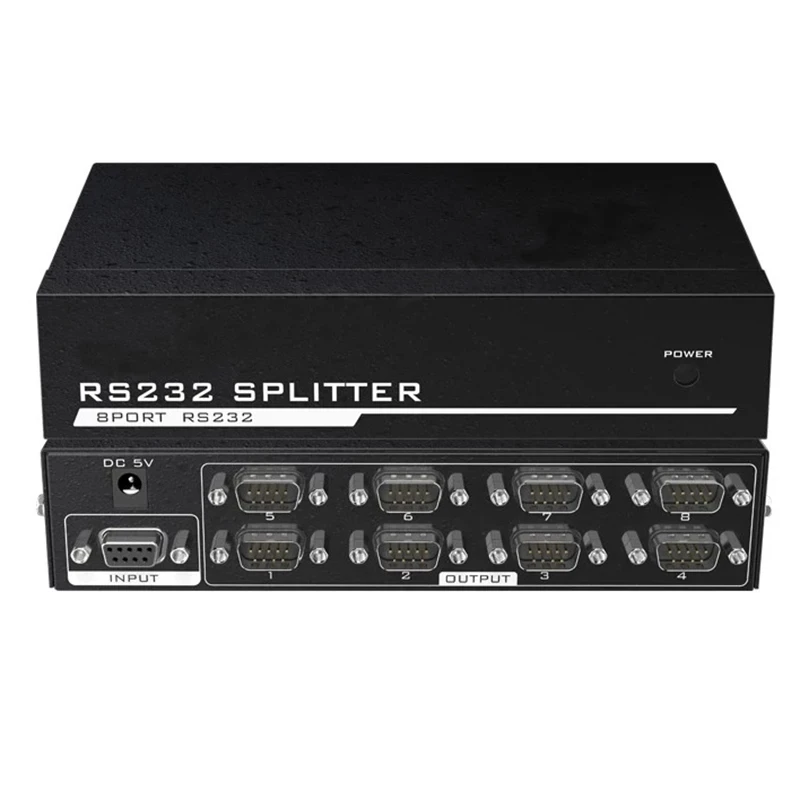 8 Port Active Serial RS232 Splitter 1 to 8 RS232 bi direction Switcher ...