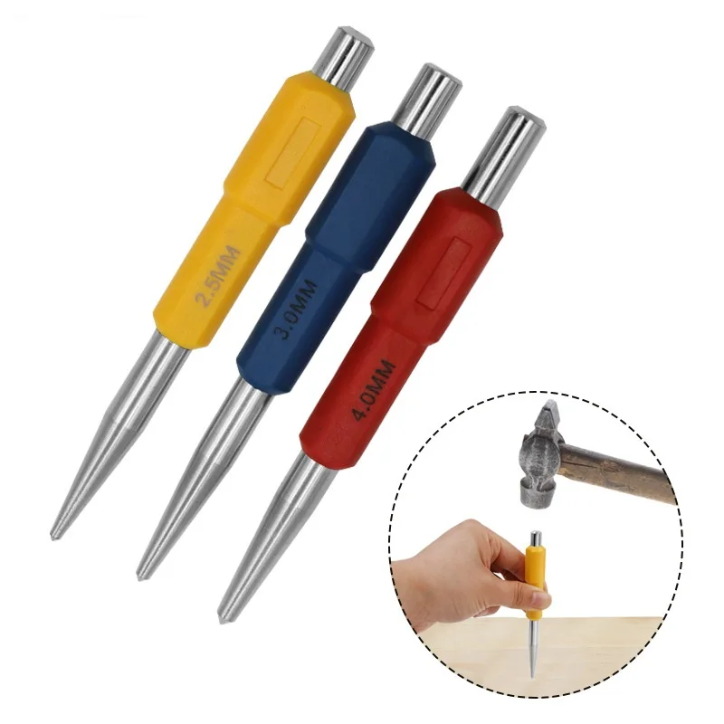 3pcs-set-Center-Punch-High-Hardness-Positioning-Punch-Fitter-Punch ...