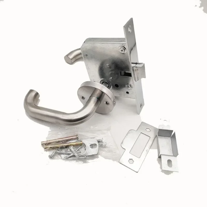 Fireproof-Hallway-Lock-Fireproof-Passage-Door-Lock-Double-Curved-Handle ...