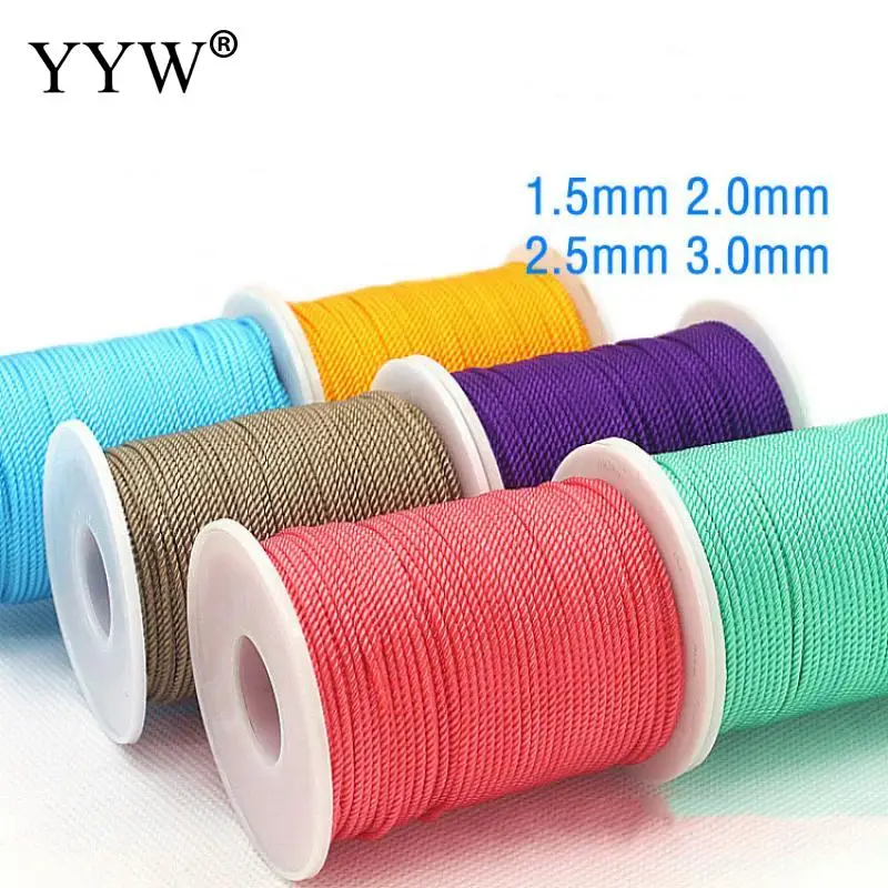 Paracord-Ropes-1-5-2-2-5-3mm-3-Strands-Polyester-Rope-For-Jewelry-Gift ...