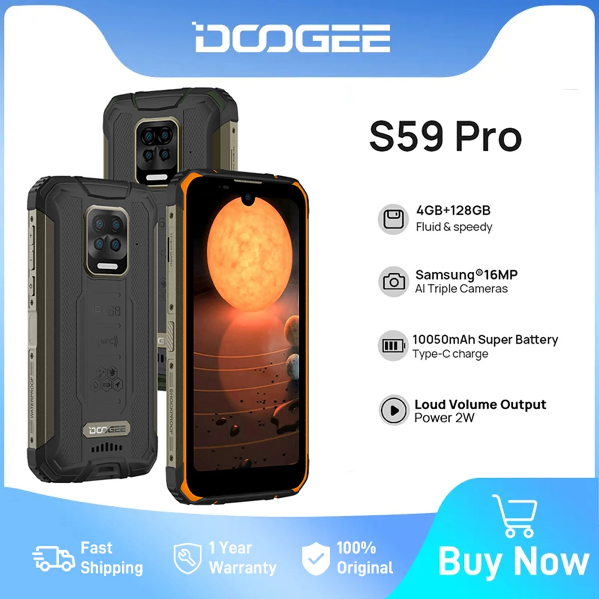 DOOGEE-S59-Pro-5-71-Display-4-128GB-Helio-P22-Octa-Core-16MP-Quad-Rear ...