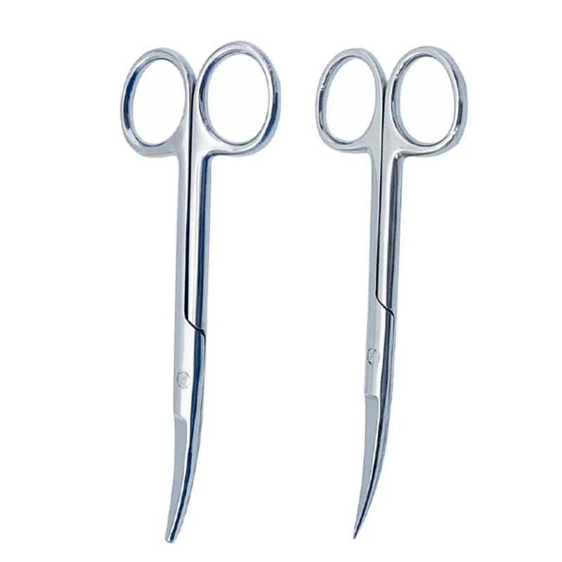 Stainless-Steel-Curved-Scissors-Round-Pointed-Head-Surgical-Scissors ...