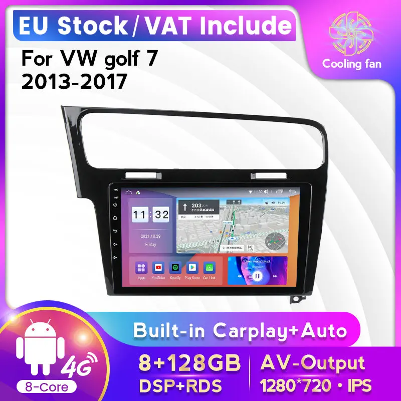 8g+128gb Carplay Android Auto Car Radio For Vw Golf Vii Golf 7 2013 ...