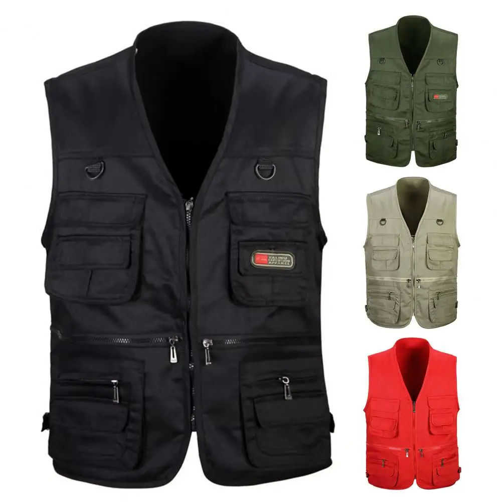 Men-s-Vest-Multi-Pocket-Thin-Cargo-Vest-Breathable-Waistcoat-Outdoor ...