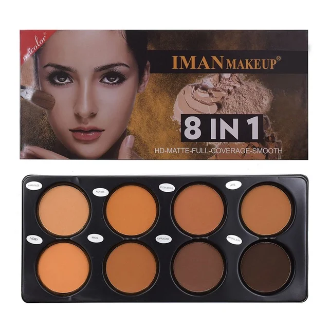 8 Colors Matte Face Foundation Contour Palette Face Makeup Palette for ...