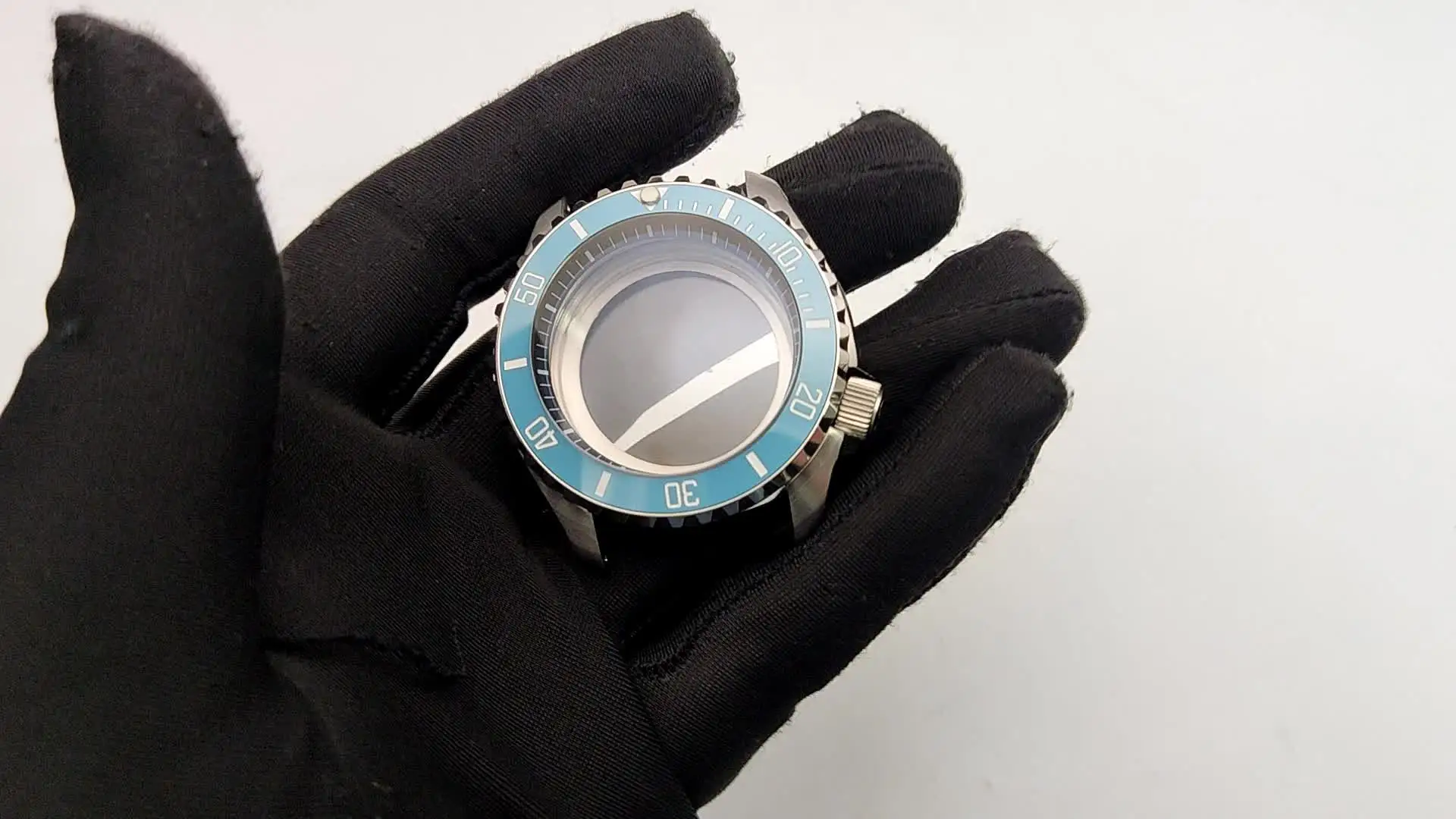 Transparent Back SKX Case with Matte Colored Ceramic Bezel, Double ...