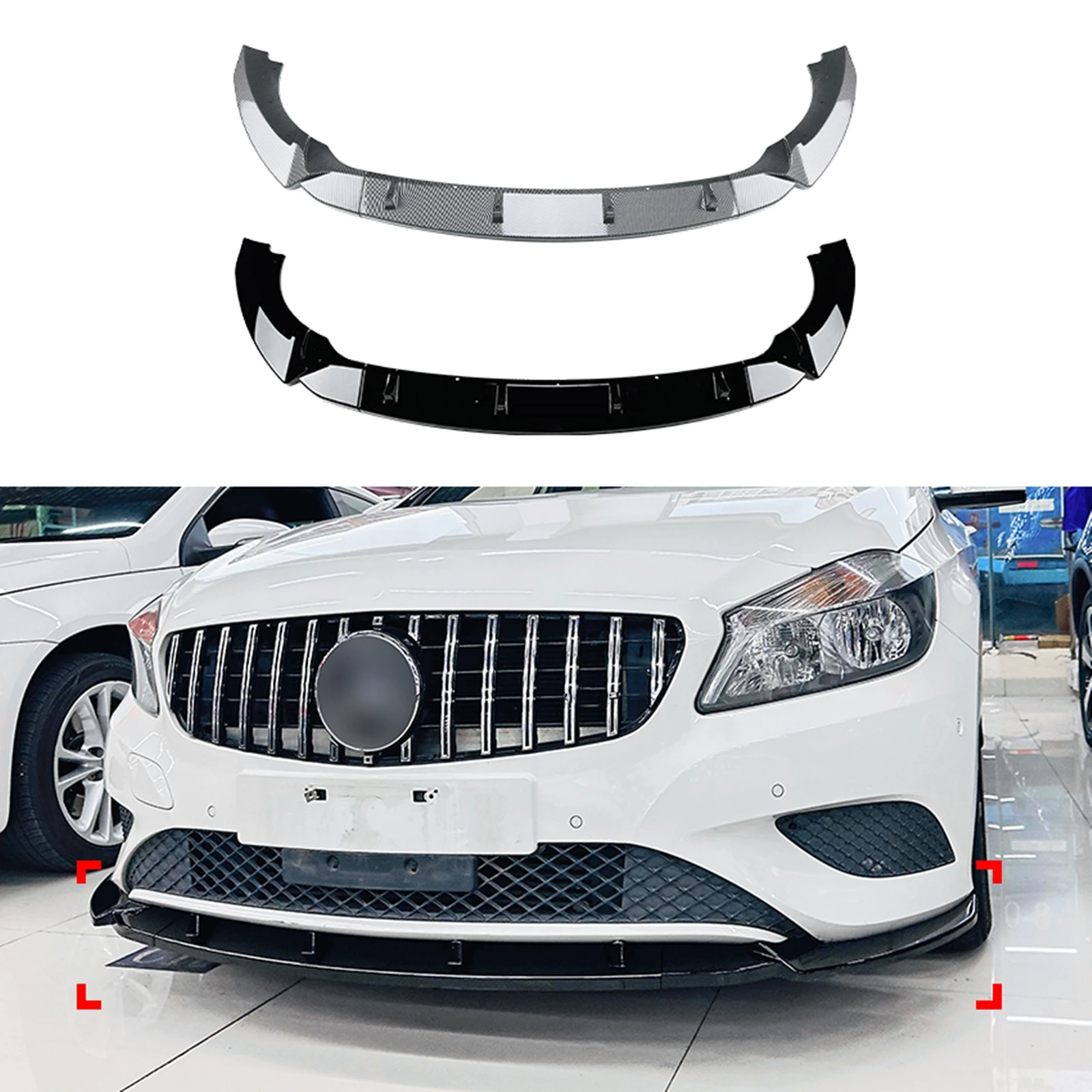 Car-Front-Spoiler-Lip-Lower-Splitter-Blade-Guard-Plate-For-Mercedes ...