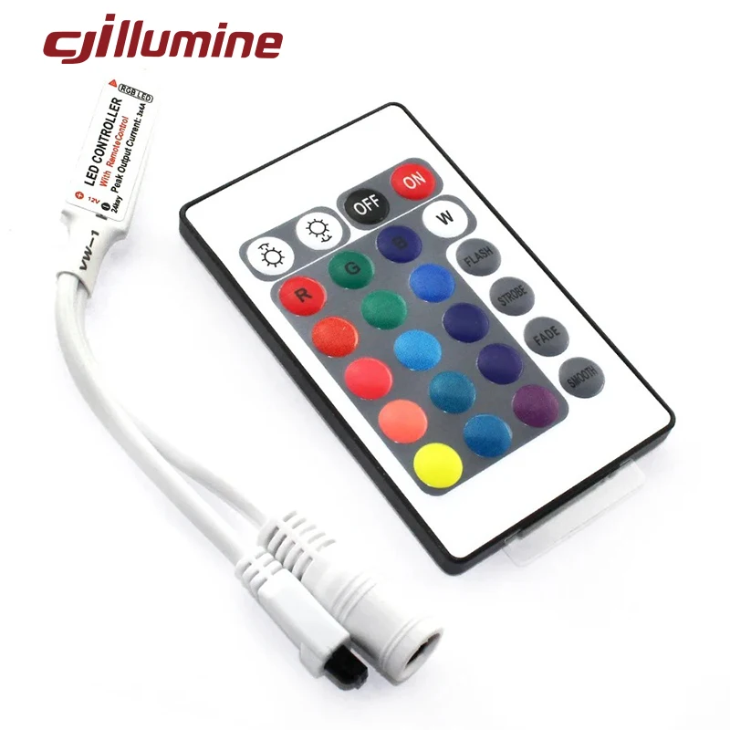 Mini-controlador-de-luz-LED-con-24-teclas-controlador-inteligente-IR ...
