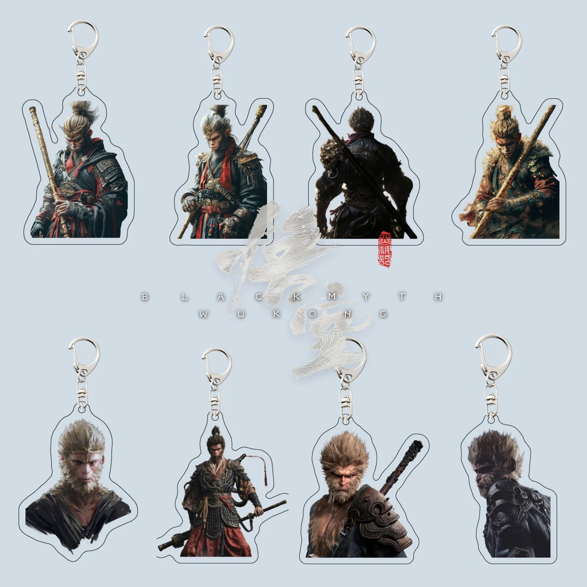 New-Hot-Game-BLACK-MYTH-WU-KONG-Keychains-Pendant-Car-Key-Chain-Fans ...