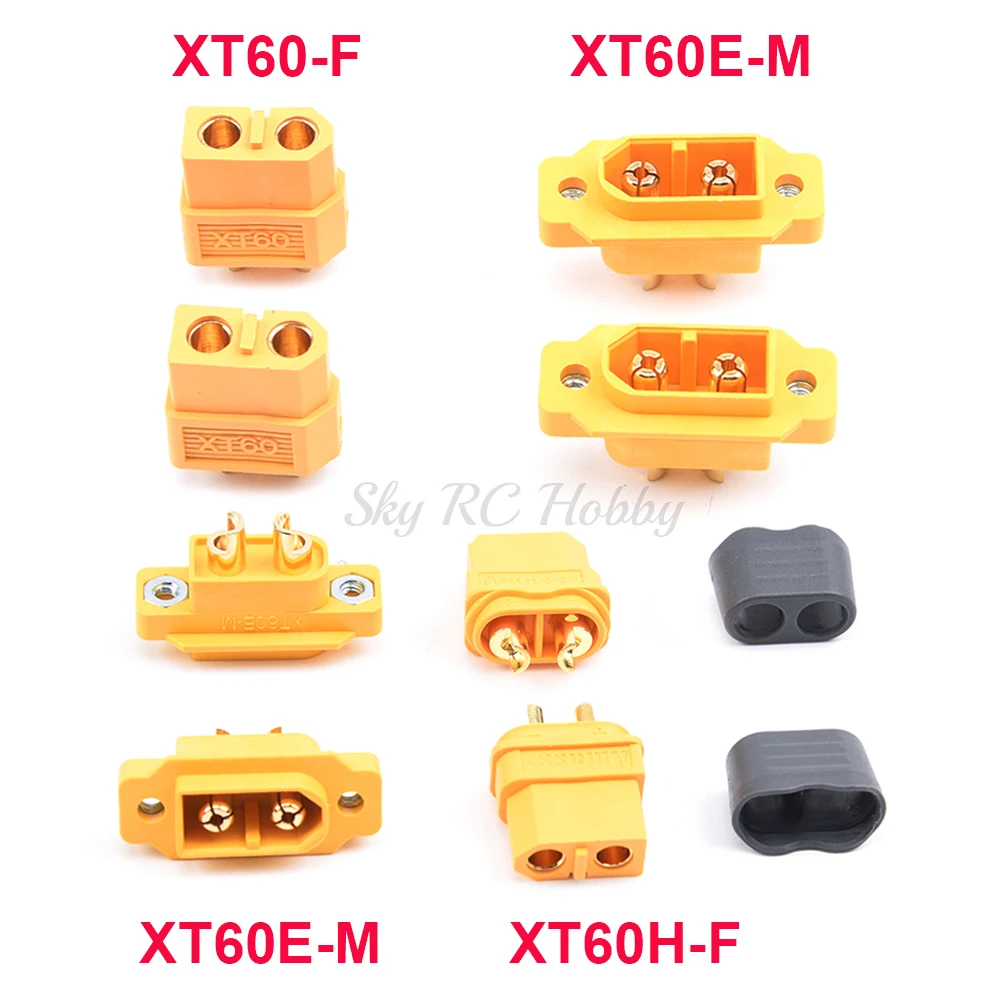 XT60E M 수 플러그 리포 배터리 장착 커넥터, 황동 금도금, XT60 XT60H 암 플러그, RC 모델 멀티콥터용, 5 개, 10 개| | - AliExpress