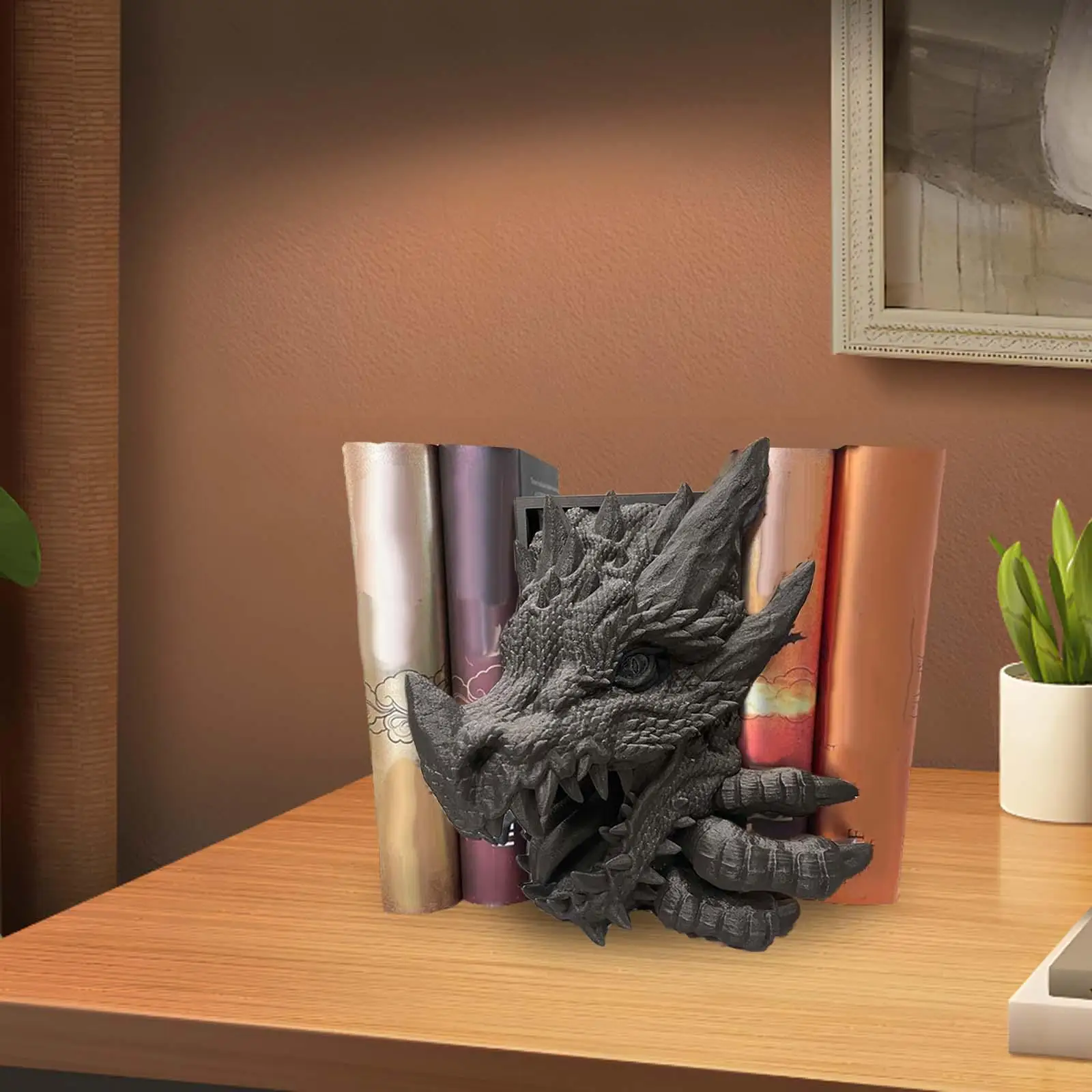 Dragon-Bookend-Dragon-Figurine-Resin-Book-Stopper-for-Office-Shelves ...