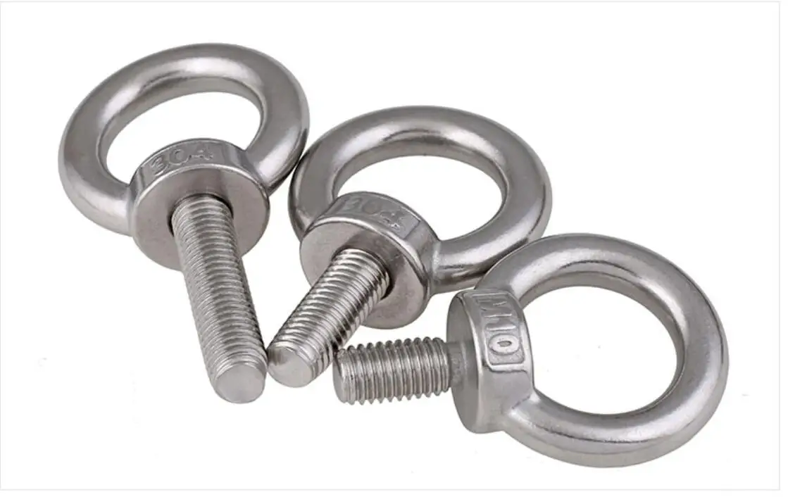 304 Stainless Steel Hanging Ring Screws Nuts Lengthened Round Ring ...