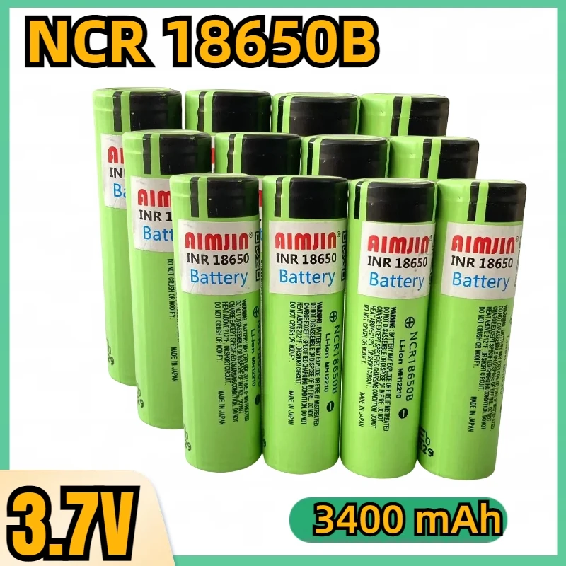 Original-High-Capacity-NCR-18650B-3-7V-3400mAh-18650-Flat-Head-High ...