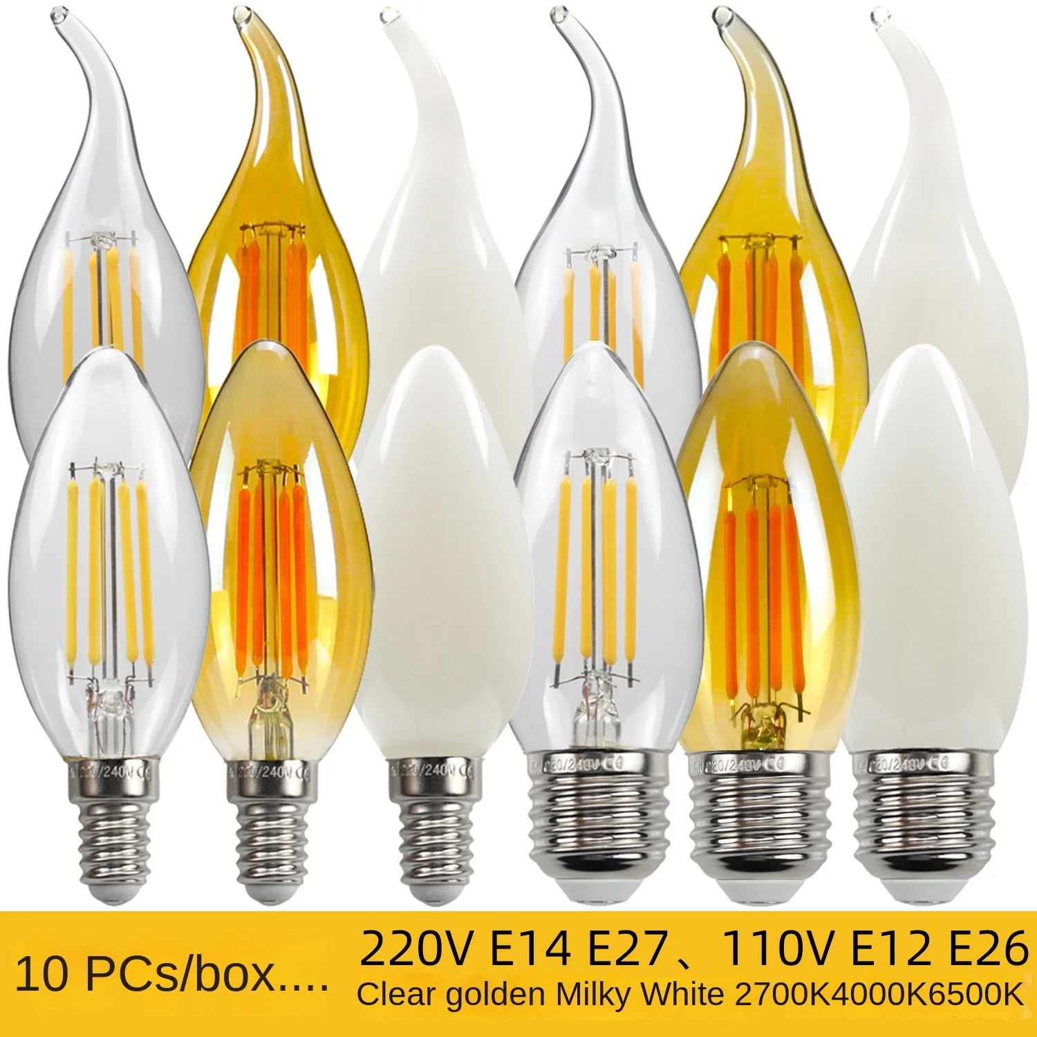 Retro-Led-Dimmable-Candle-light-C35-Frosted-E14-220V-110V-4W-6W-Warm ...