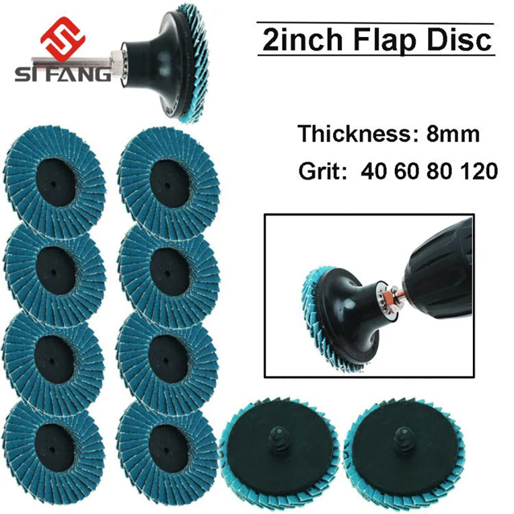 50mm Professional Flap Discs 2 Inch Sanding Discs 40/60/80/120 Grit ...