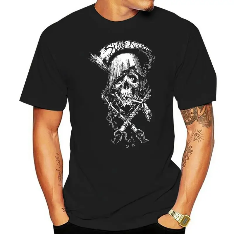 Sullen-Art-Collective-Grind-Badge-Reaper-Skull-Tattoo-Black-T-Shirt-M ...